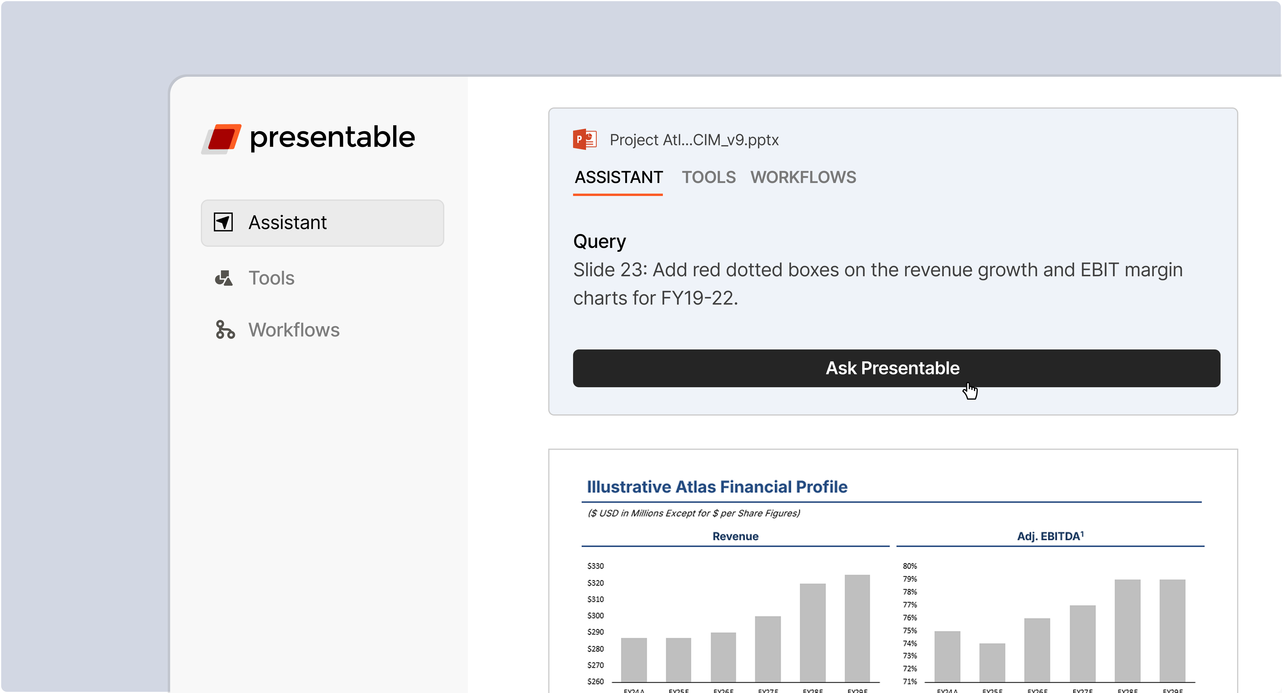 Presentable | AI-Powered Investment Banking Assistant